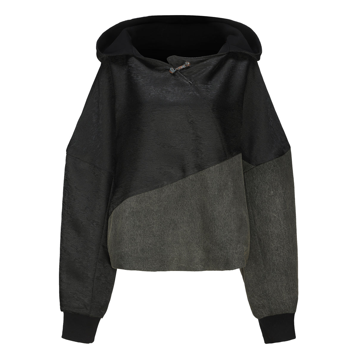 Han Patchwork Double Layer Hoodie • DAWANGNEWYORK